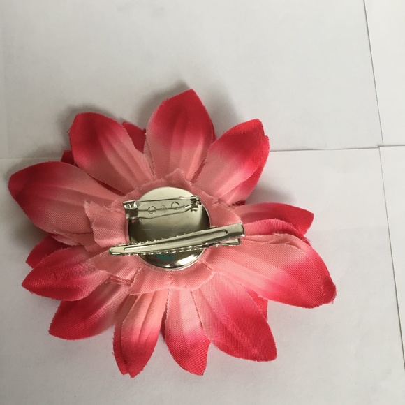 Accessories | Red Flower Pin 4 In Diameter | Poshmark